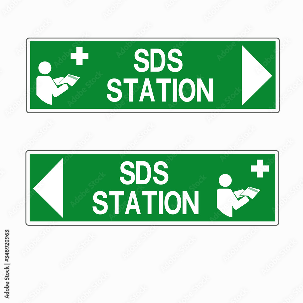 SDS Station Symbol Sign, Vector Illustration, Isolate On White ...