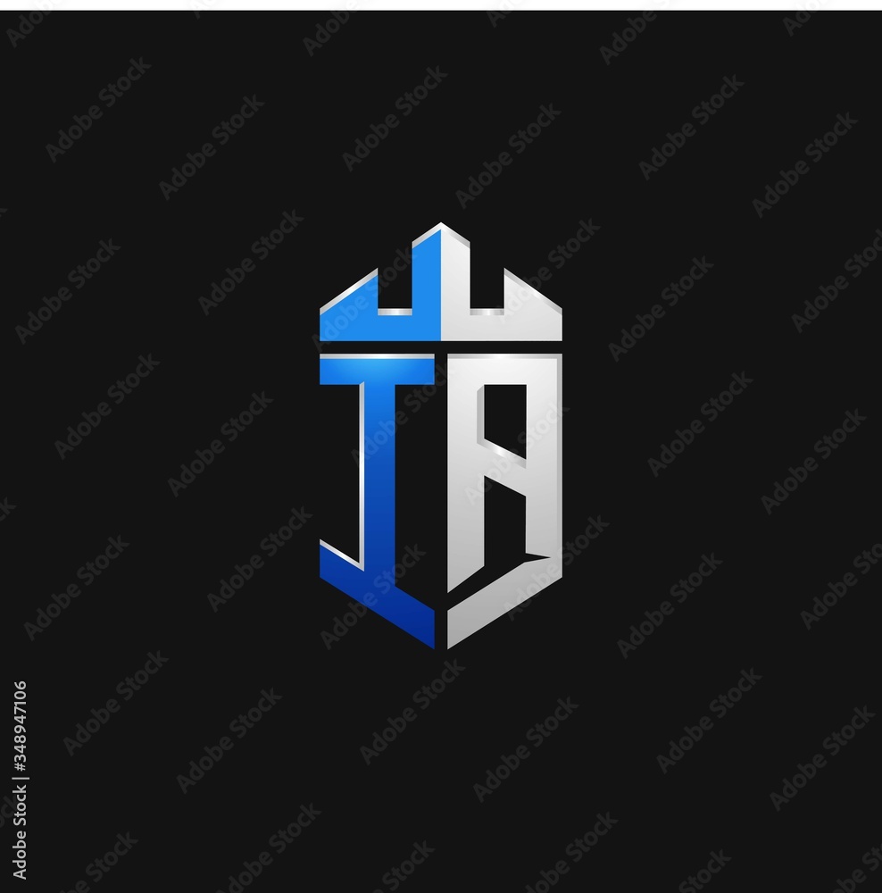 IA initials shield logo monogram designs modern templates . Stock ...