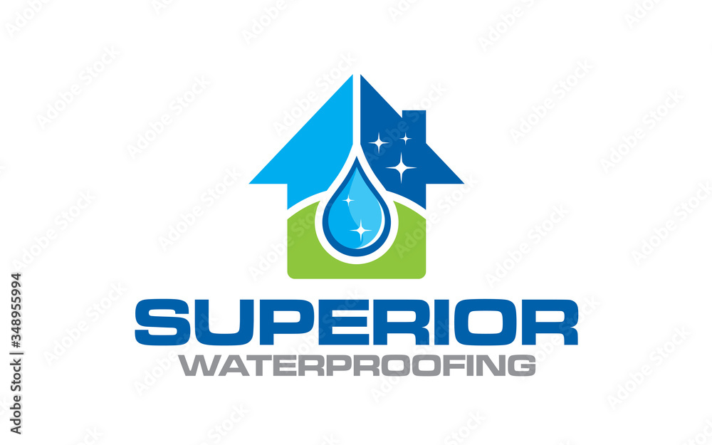 Waterproof logo design Stock Vector | Adobe Stock
