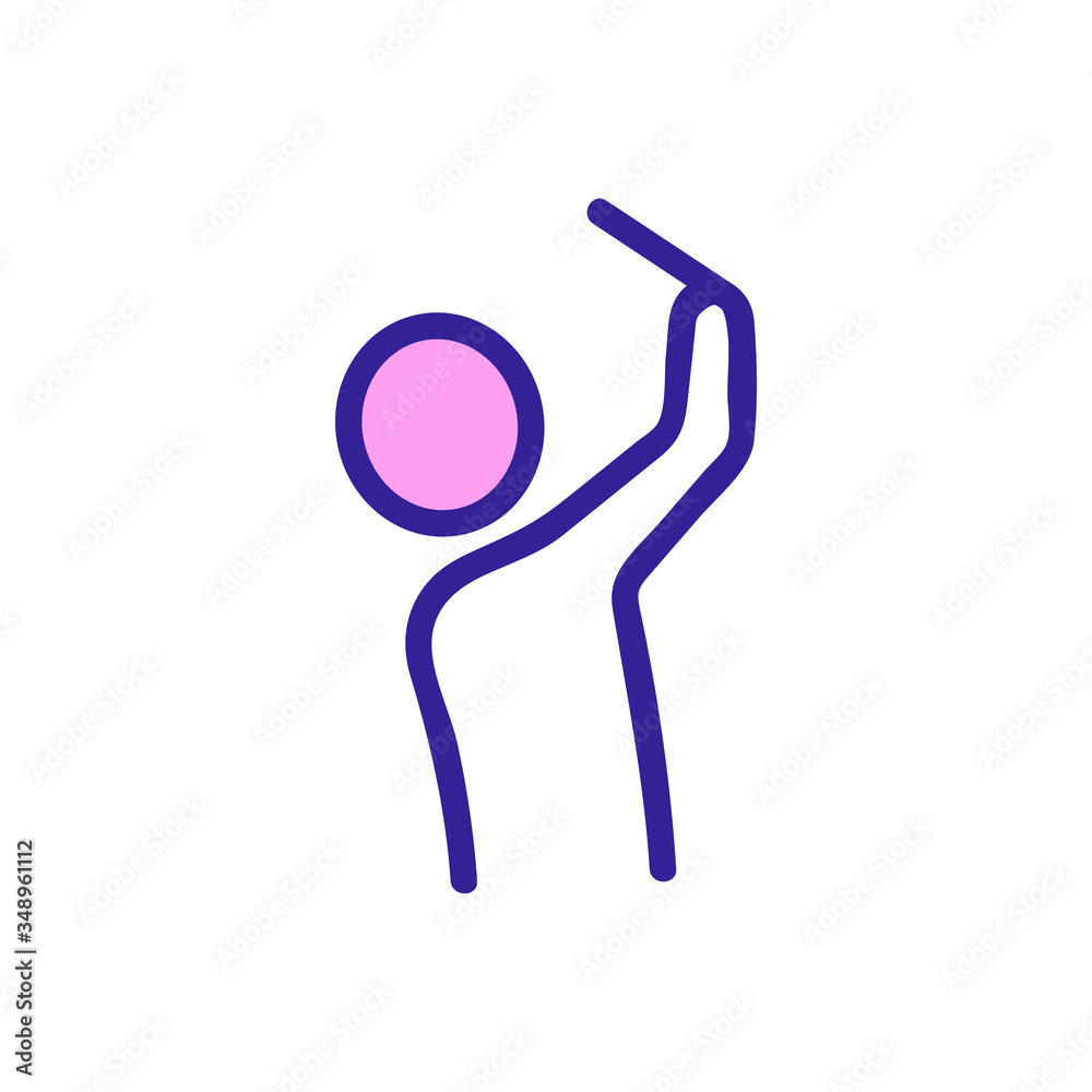 man holding camera at top icon vector. man holding camera at top sign ...