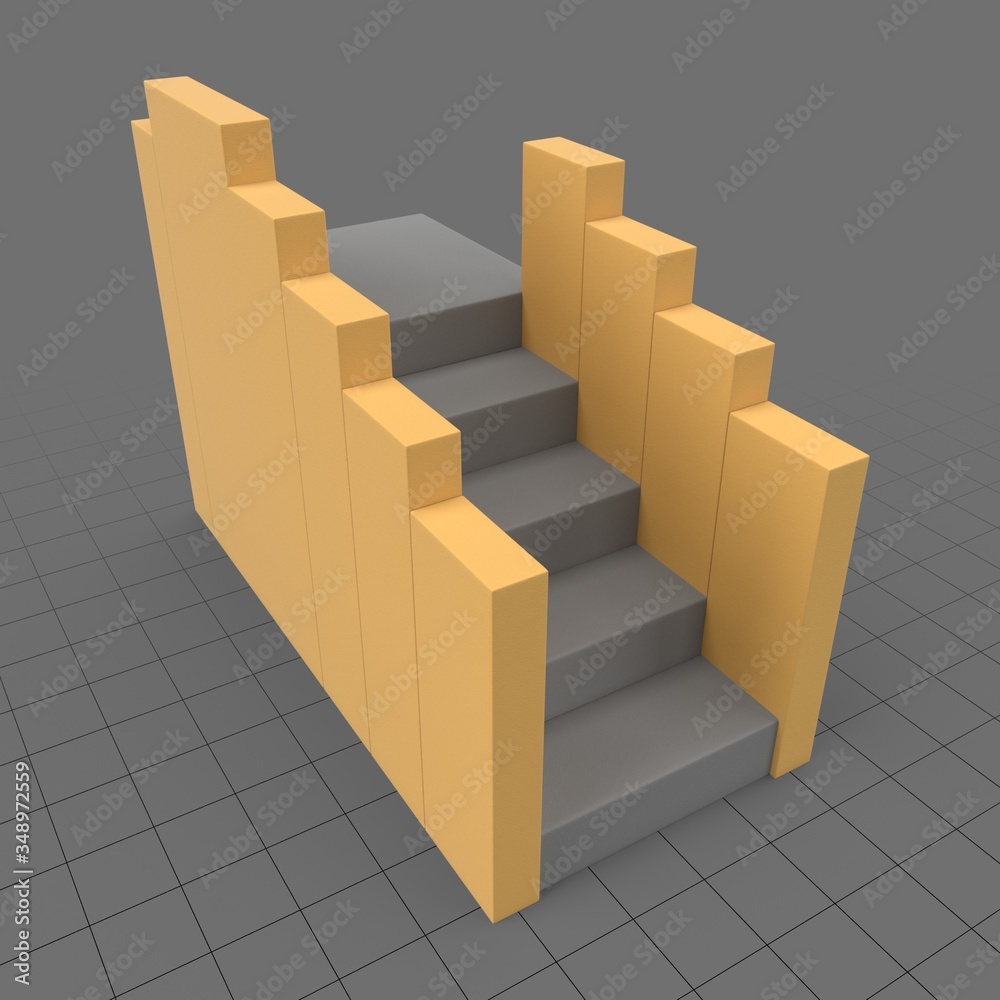 Stairs 1 Stock 3D asset | Adobe Stock