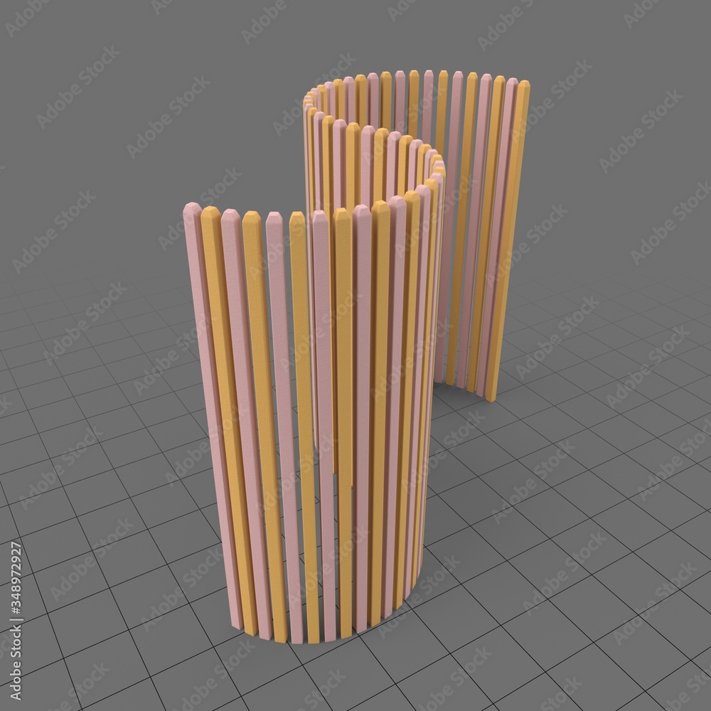 S shaped divider Stock 3D asset | Adobe Stock