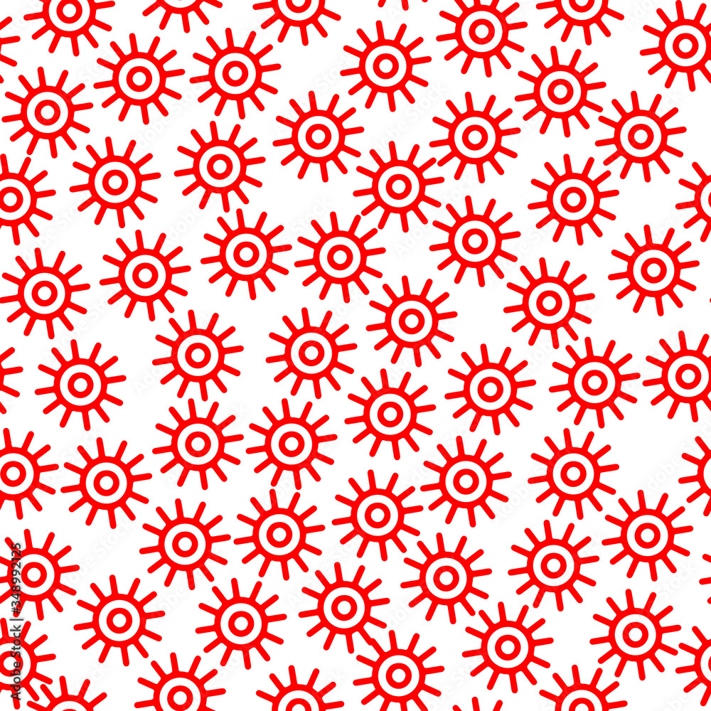 Vector coronavirus logo or COVID-19 seamless repeating pattern ...