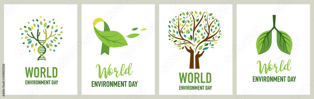 World Environment day, go green concept design. Vector illustration ...