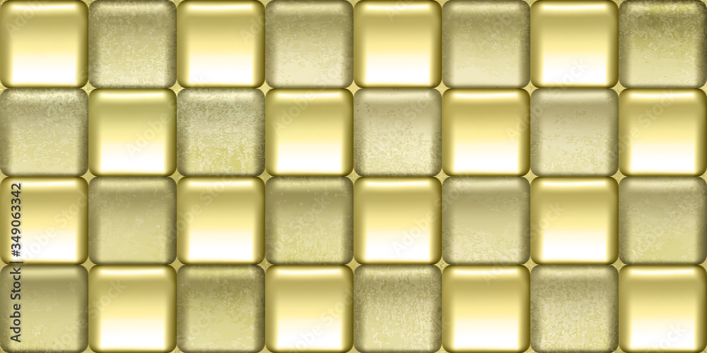 Elegant Wallpaper with Amazing Golden Tiles Stock Vector | Adobe Stock
