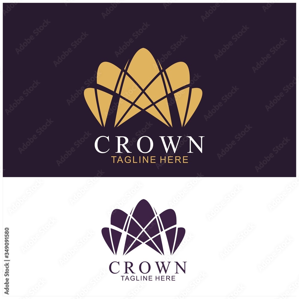 Modern Crown Logo Template Stock Vector | Adobe Stock