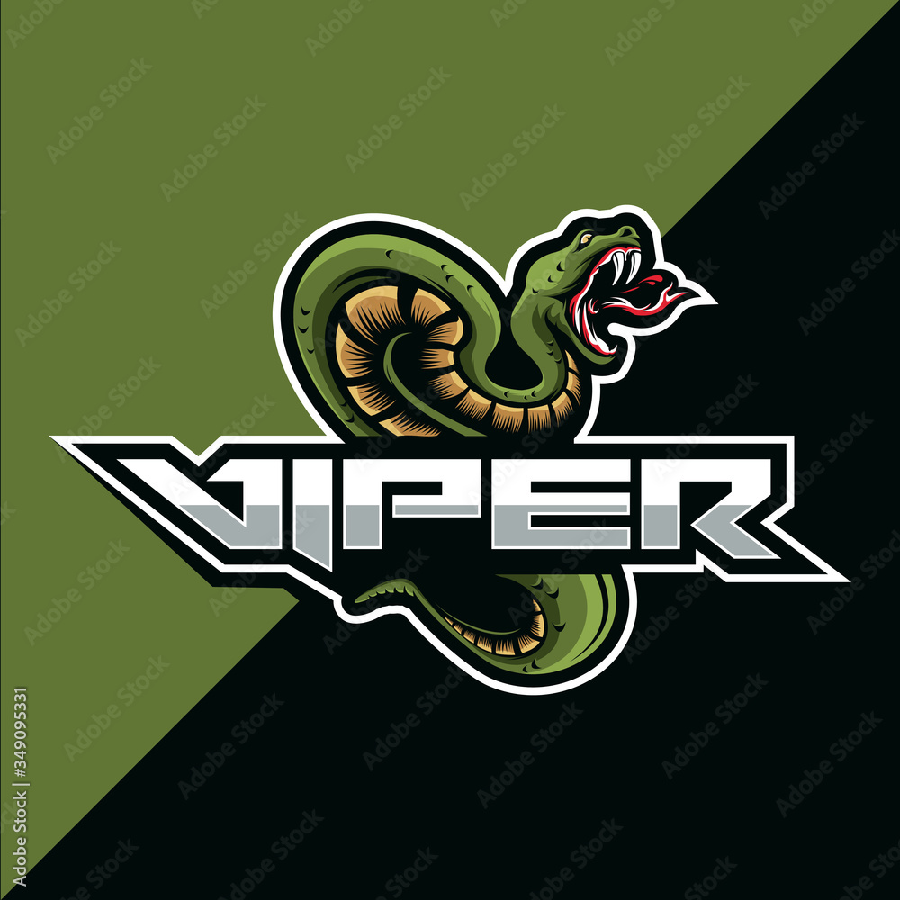 Viper snake mascot esport logo design Stock Vector | Adobe Stock
