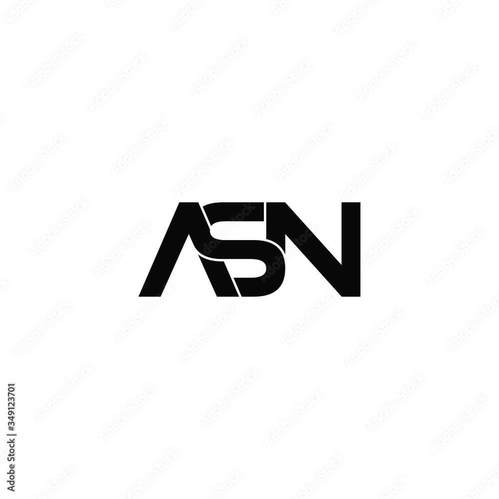 asn letter original monogram logo design Stock Vector | Adobe Stock