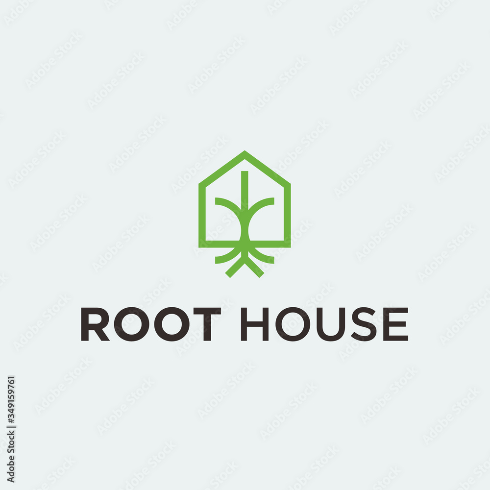 Root House Logo Root Vector Stock Vector Adobe Stock root-house-logo-root-vector-stock-vector-adobe-stock