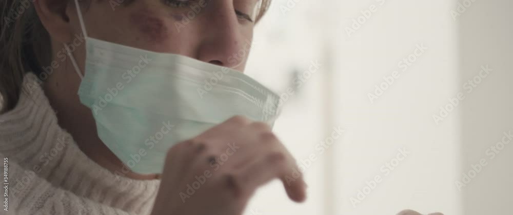 Woman victim of domestic violence intimate terrorism physical abuse has ...