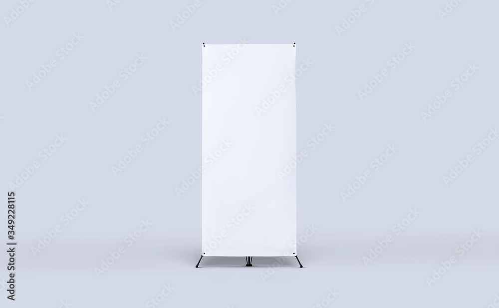 X-stand banner for training or promotional presentation. Blank template ...