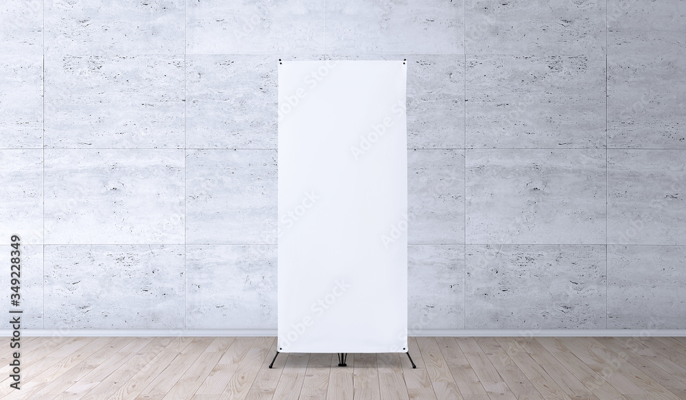 X-stand banner for training or promotional presentation. Blank template ...