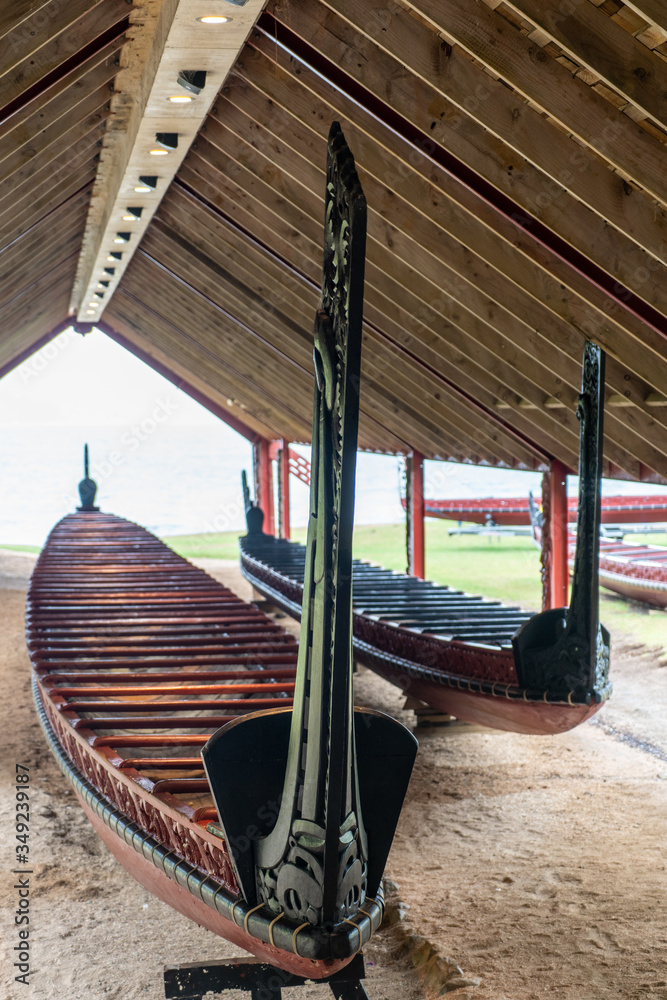 Maori Waka- War Canoe Stock Photo | Adobe Stock