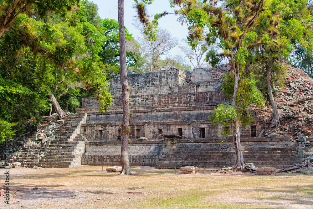 Copan ruins in the archeological site, Copan Ruinas, Honduras, Central ...