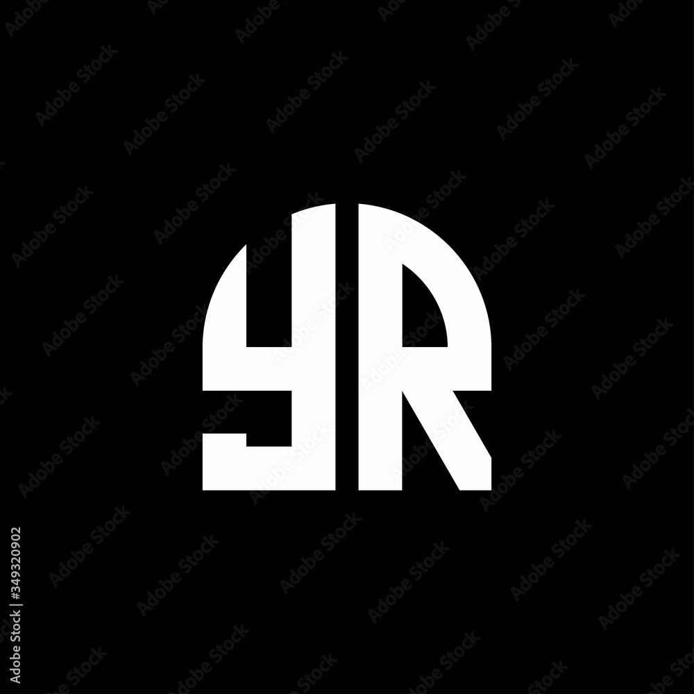 YR monogram logo with curve shape design template Stock Vector | Adobe ...