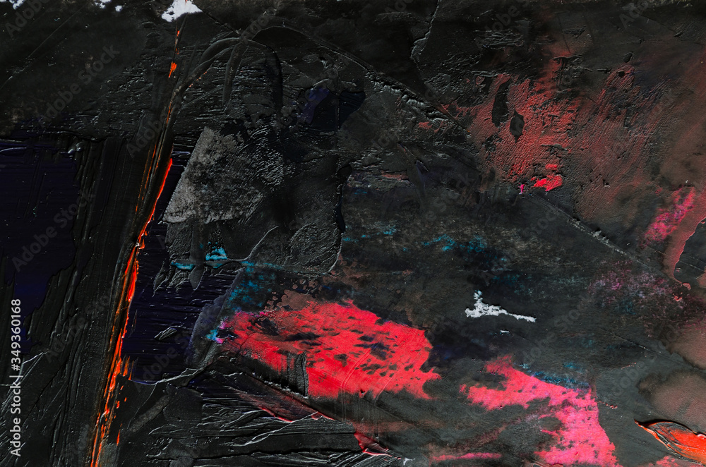 Black abstract oil painting background. Urban texture. Contemporary art ...