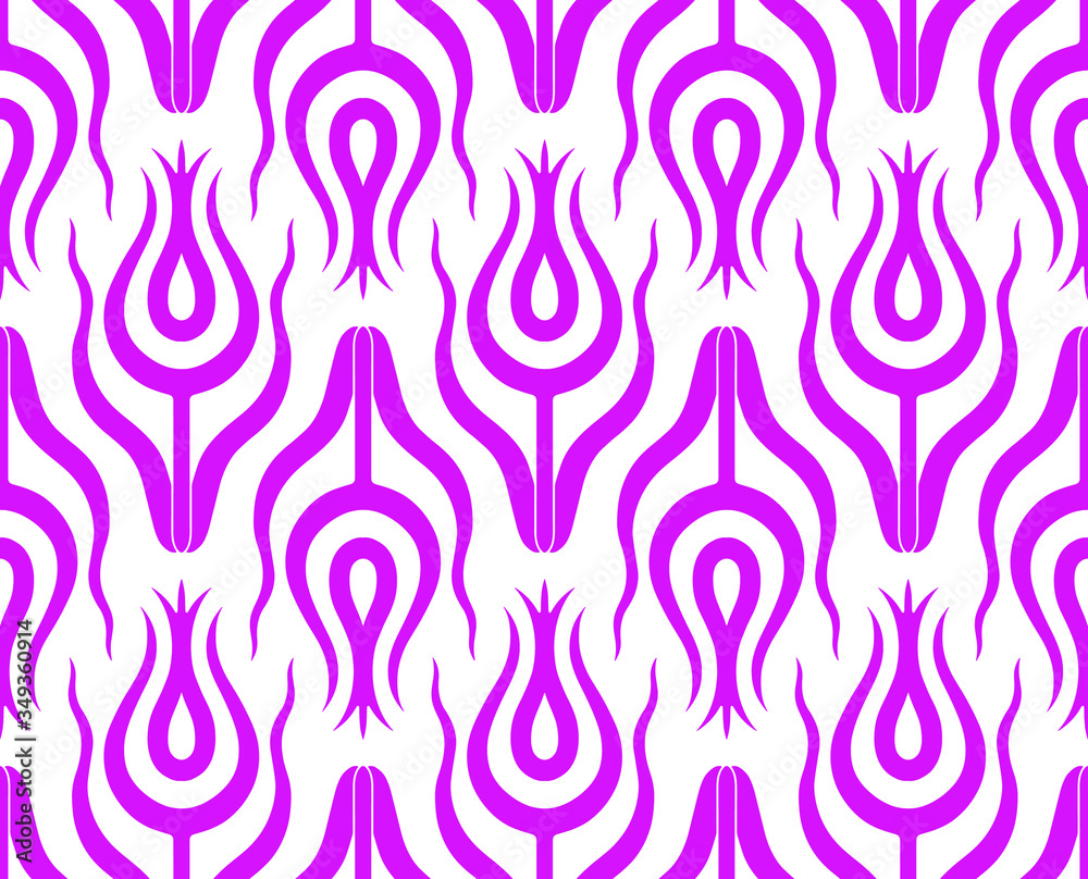 Turkish tulip. Traditional symbol of Ottoman empire. Seamless pattern ...