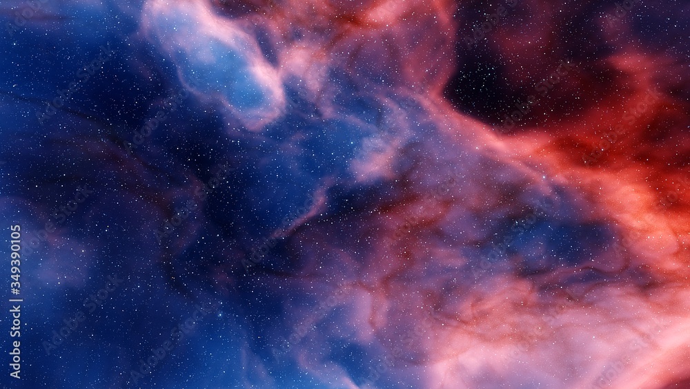 red-violet nebula in outer space, horsehead nebula, unusual colorful ...