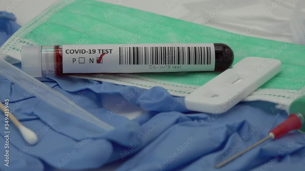 Vídeo do Stock: Diagnosis of coronavirus Covid-19 blood sample on ...