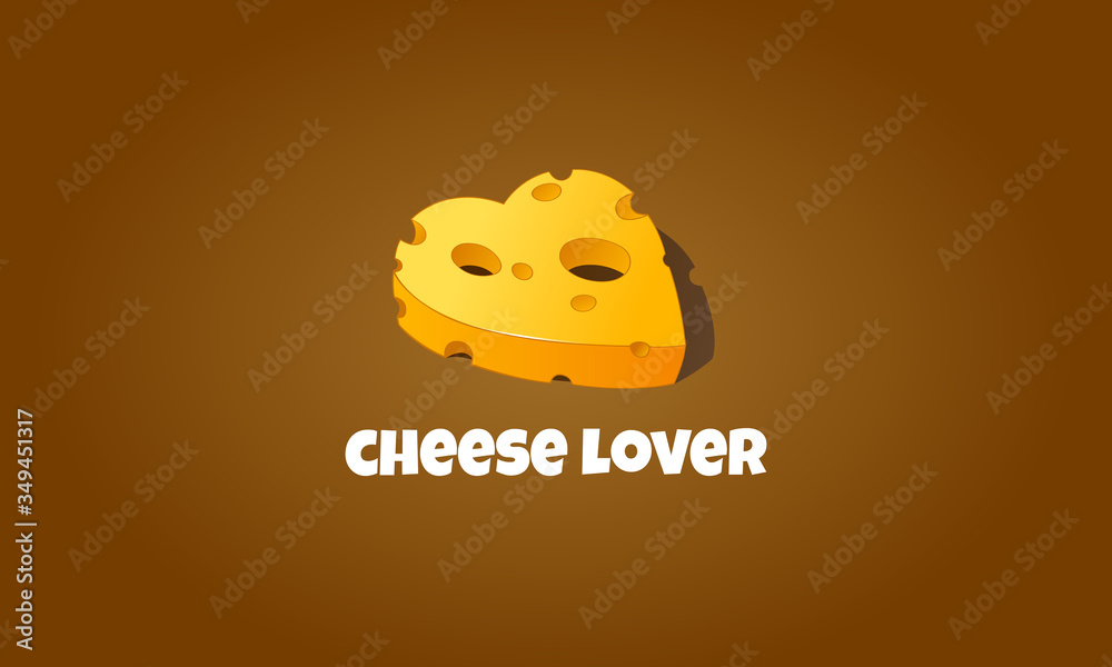 Cheese Lover Vector Logo Template. Nice clean and sharp Cheese Heart ...