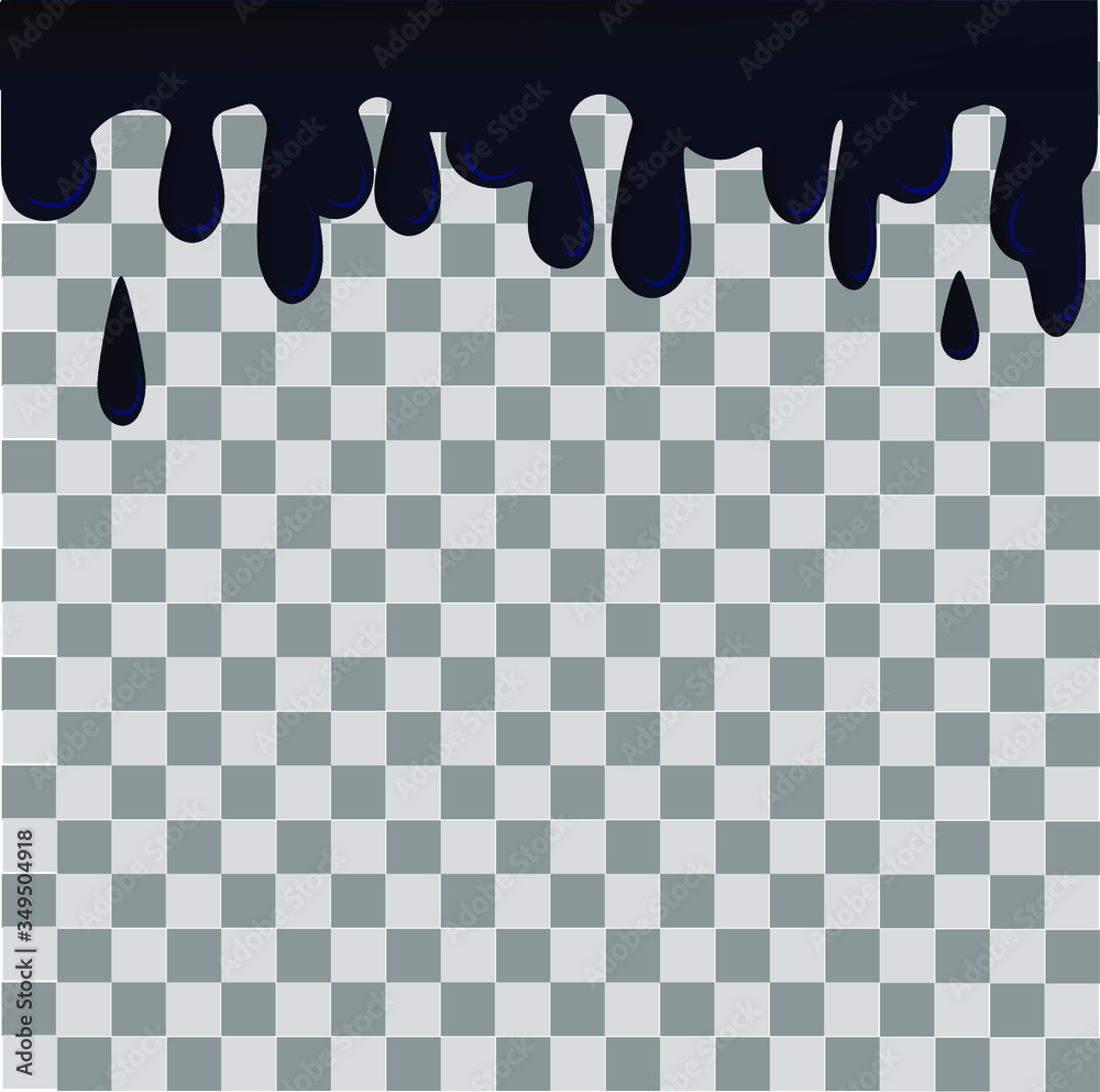 Ink drop Vector icon design illustration template. Realistic Black Oil ...