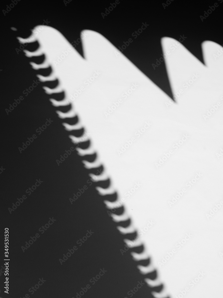 abstract black shadow of Thai pattern art on white wall in temple Stock ...