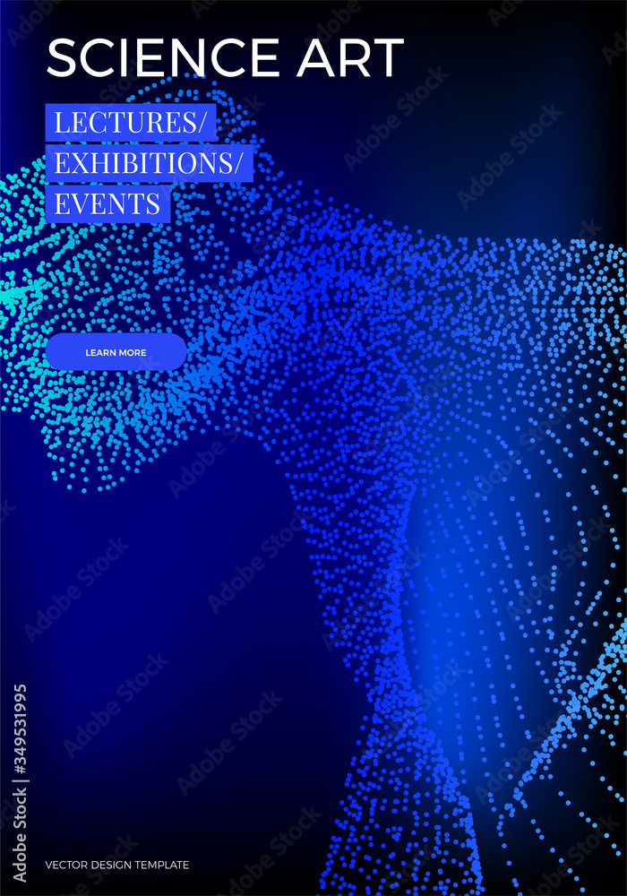 Science or technology background with dynamic particles. Trendy ...