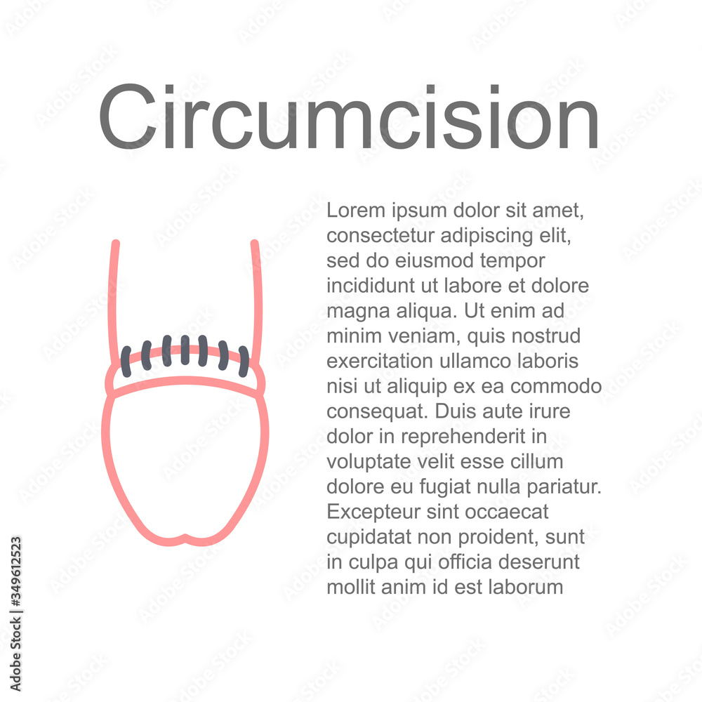 circumcision line icon, vector illustration Stock Vector | Adobe Stock