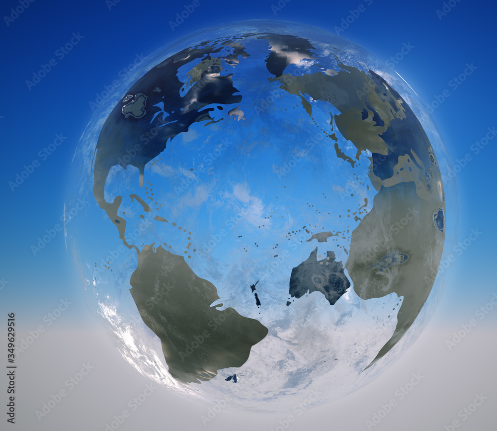 3D world render, map world 3d earth Stock Illustration | Adobe Stock