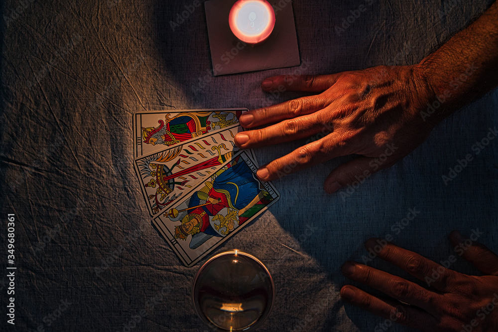guessing the future with tarot cards Stock Photo | Adobe Stock
