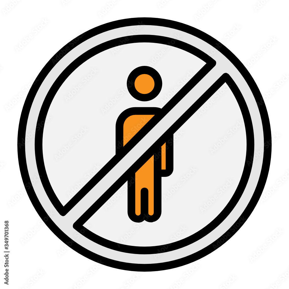 Unemployment Vector Color Icon Design, No Entry Allowed, Economic ...