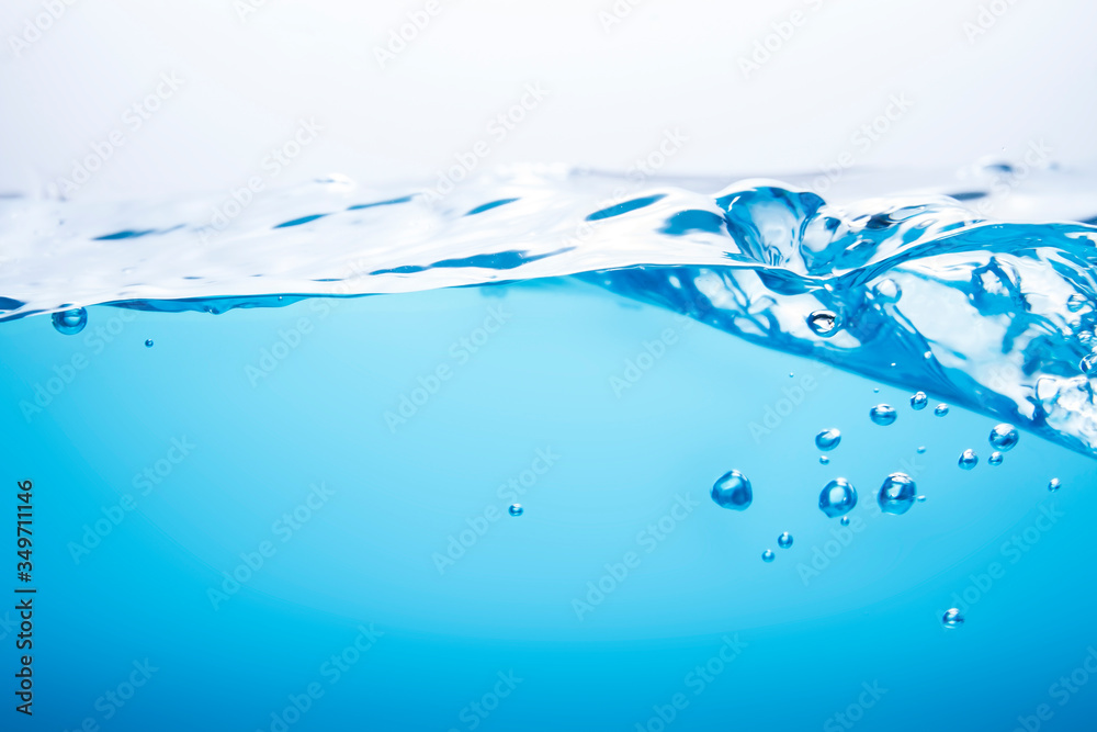 Beautiful water waves Splashed water wave in clean blue water Stock ...