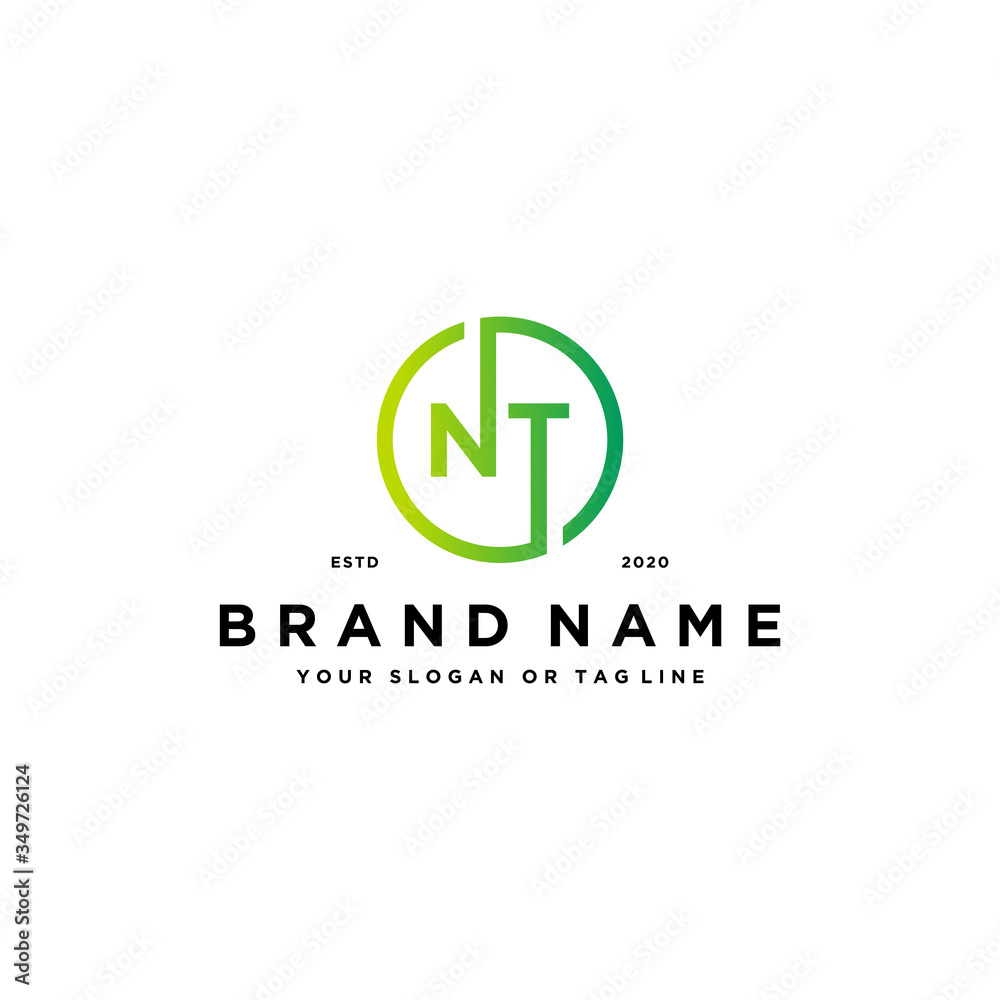letter NT logo design vector Stock Vector | Adobe Stock