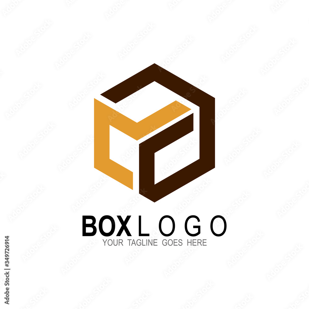 Box logo design illustration, Simple icons, Packaging logos, CA and box ...