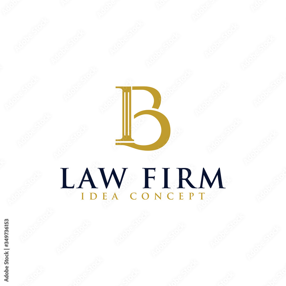 Law Logo in Alphabet Letter, Law Initial Logo Design Stock Vector ...