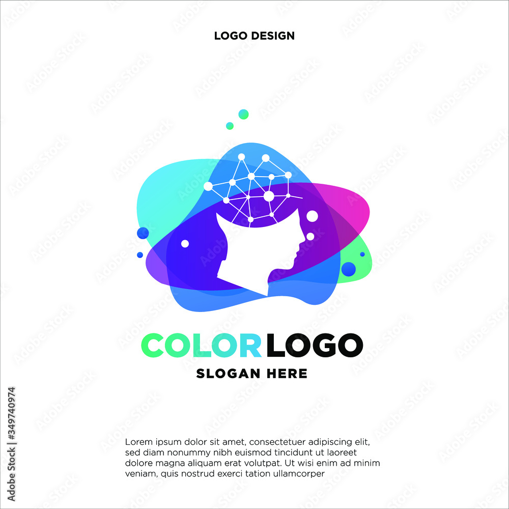 Colorful technology logo vector, Business logo designs template, design ...