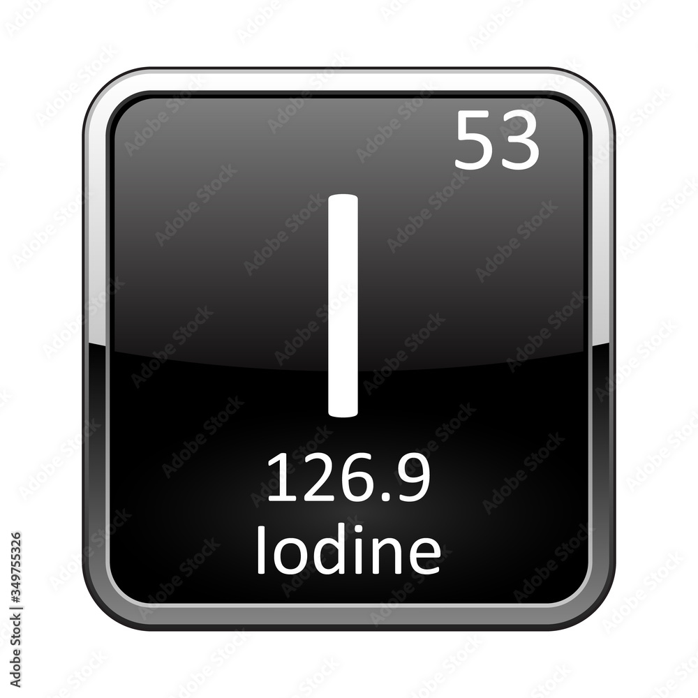 The periodic table element Iodine. Vector illustration Stock Vector ...