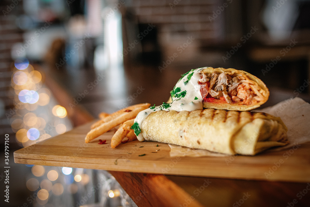 fast food, shawarma Stock Photo | Adobe Stock