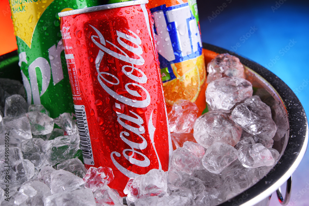 Cans of assorted Coca Cola Company soft drinks Stock Photo | Adobe Stock Cans of assorted Coca Cola Company soft drinks Stock Photo | Adobe Stock