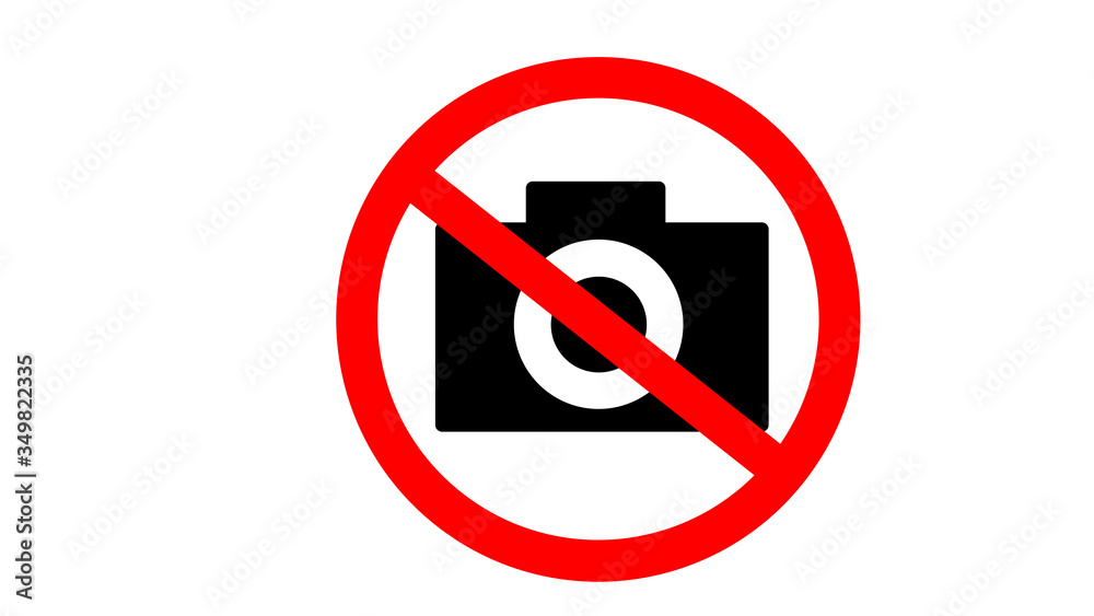 no camera no photo sign red prohibition Stock Illustration | Adobe Stock