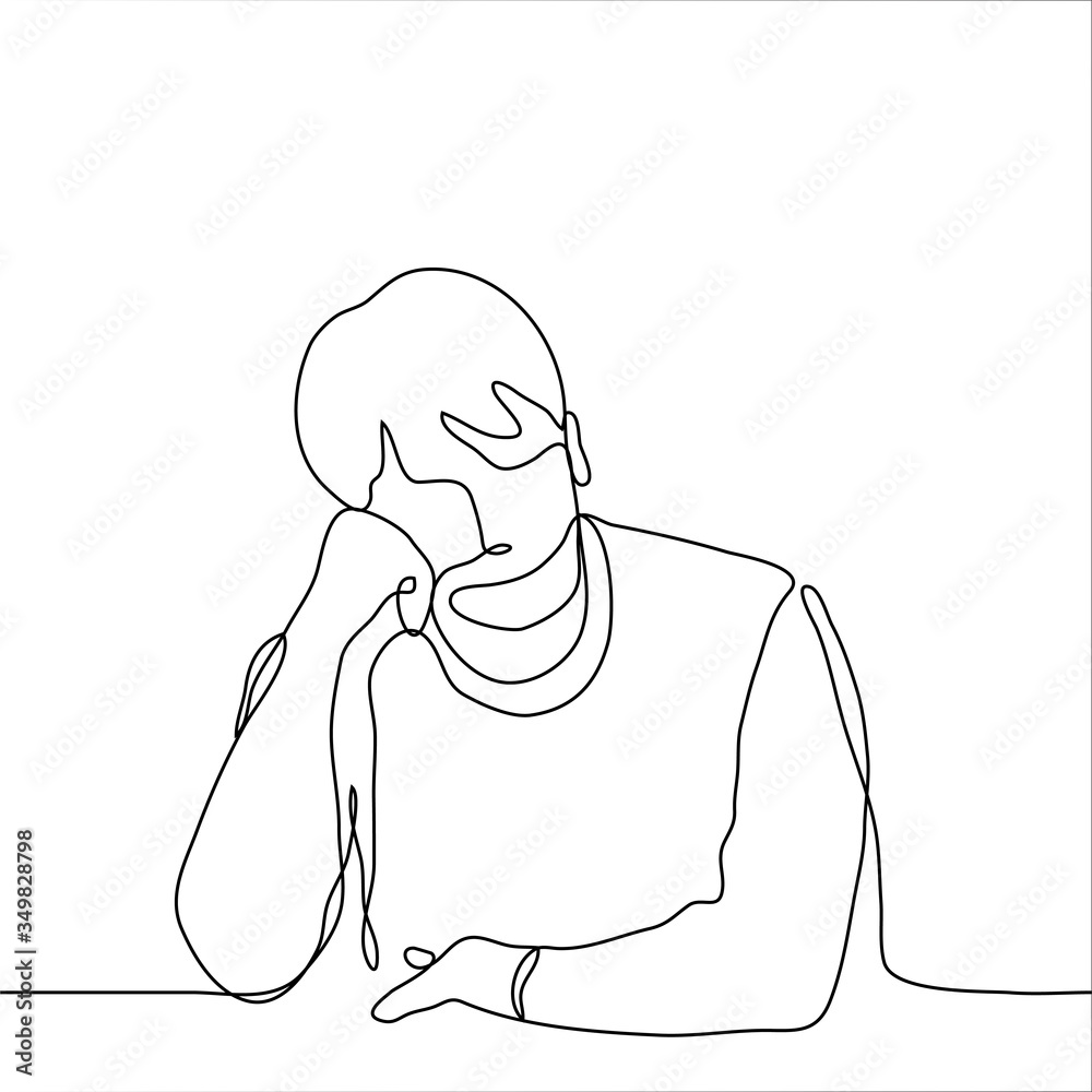 Sleepy Student Drawing