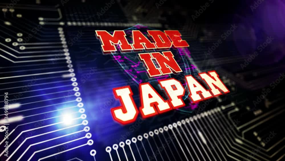 Made in Japan. Industry, export and innovation. Modern electronic ...