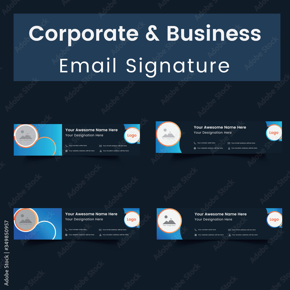 Professional Personal Corporate Business email signature Template ...