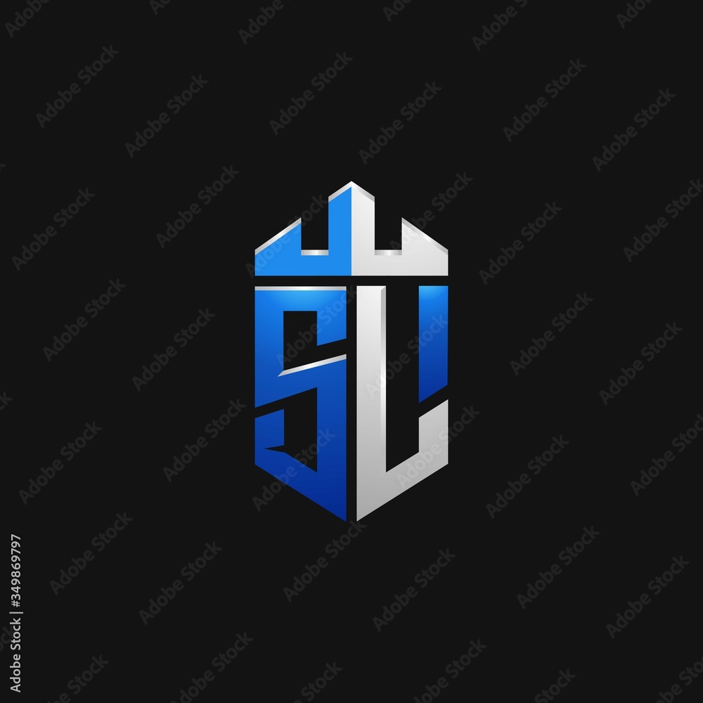 SL initials shield logo monogram designs modern templates. Stock Vector ...