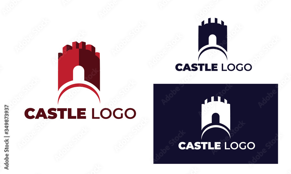Castle logo with Modern style for Real Estate Logo, Construction ...