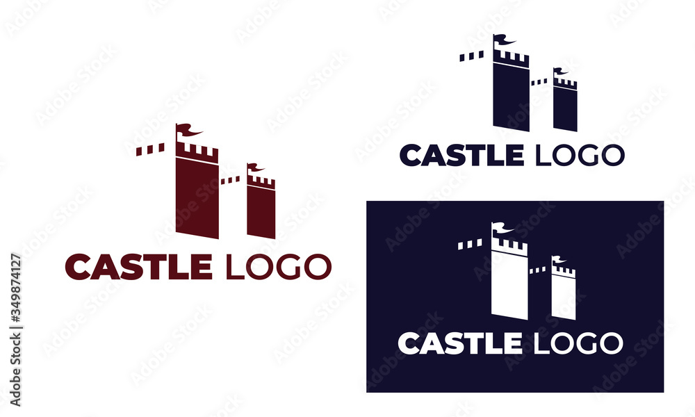 Castle logo with Modern style for Real Estate Logo, Construction ...