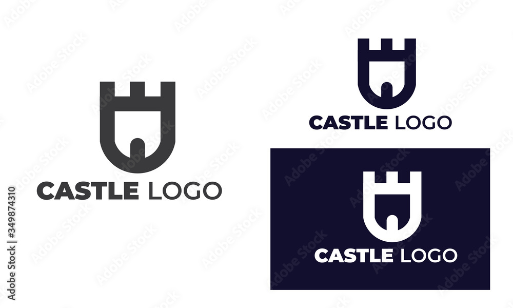 Castle logo with Modern style for Real Estate Logo, Construction ...