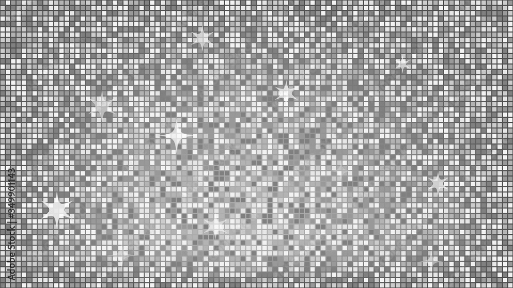 Abstract background silver mosaic. Background foil metallic texture ...