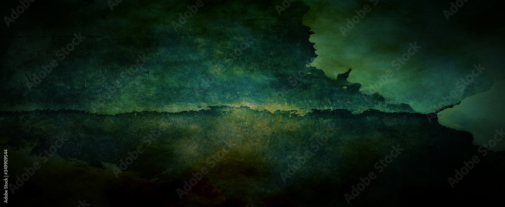 Solid green background with dark elegant border and rich deep colors ...