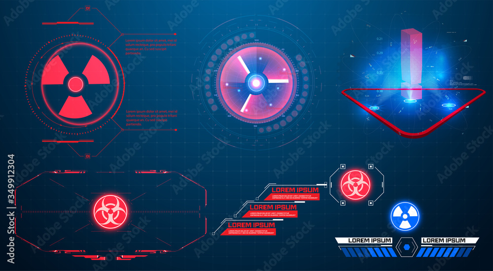 HUD, UI, GUI futuristic user interface screen elements set. High tech ...